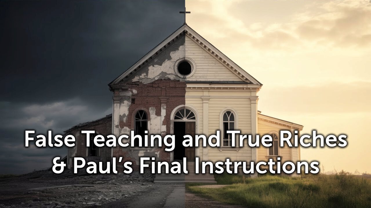 False Teaching and True Riches & Paul’s Final Instructions (1 Timothy 6 ...